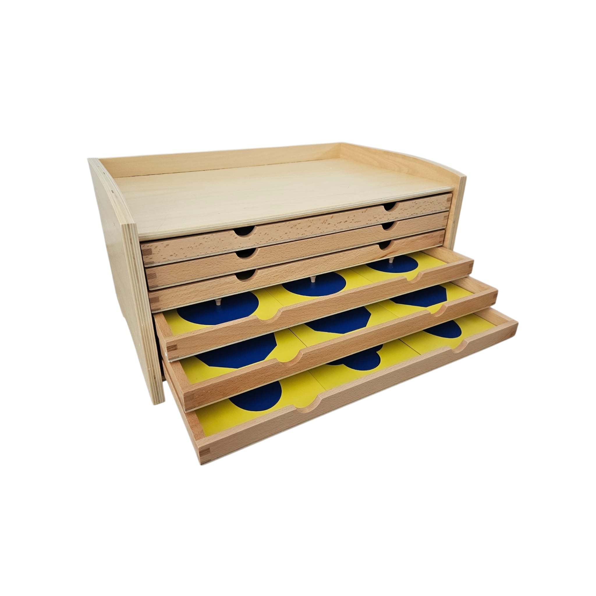 Geometric Cabinet with 35 Insets – The Montessori Bridge