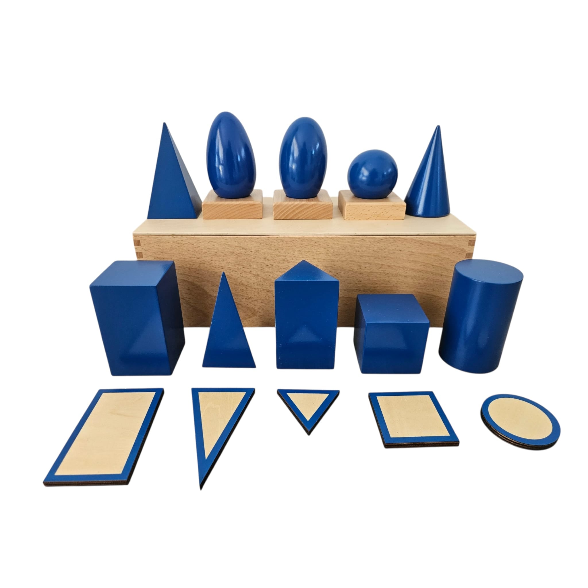 Premium Beechwood Geometric Solids with Stand, Base, and Box – The ...